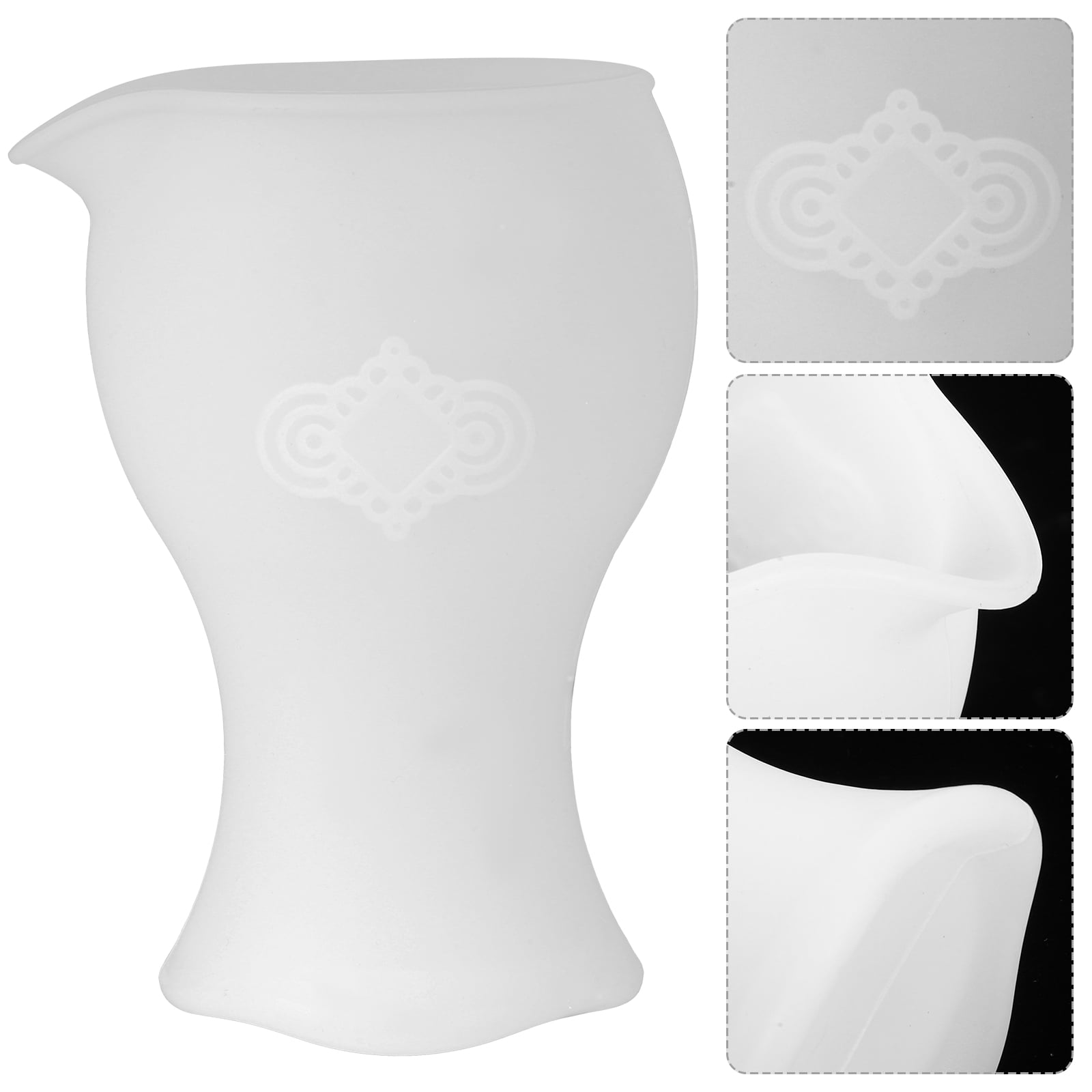 BRIGHTFUFU Silicone Milk Pitcher Creamer Jug White Lightweight for ...