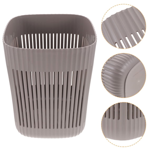 BRIGHTFUFU Simple Stylish Plastic Trash Can with Ventilated Hollow ...