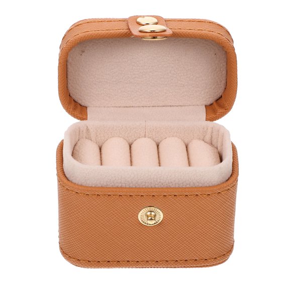 BRIGHTFUFU PU Storage Box Orange Lightweight Holder with Lint Material ...
