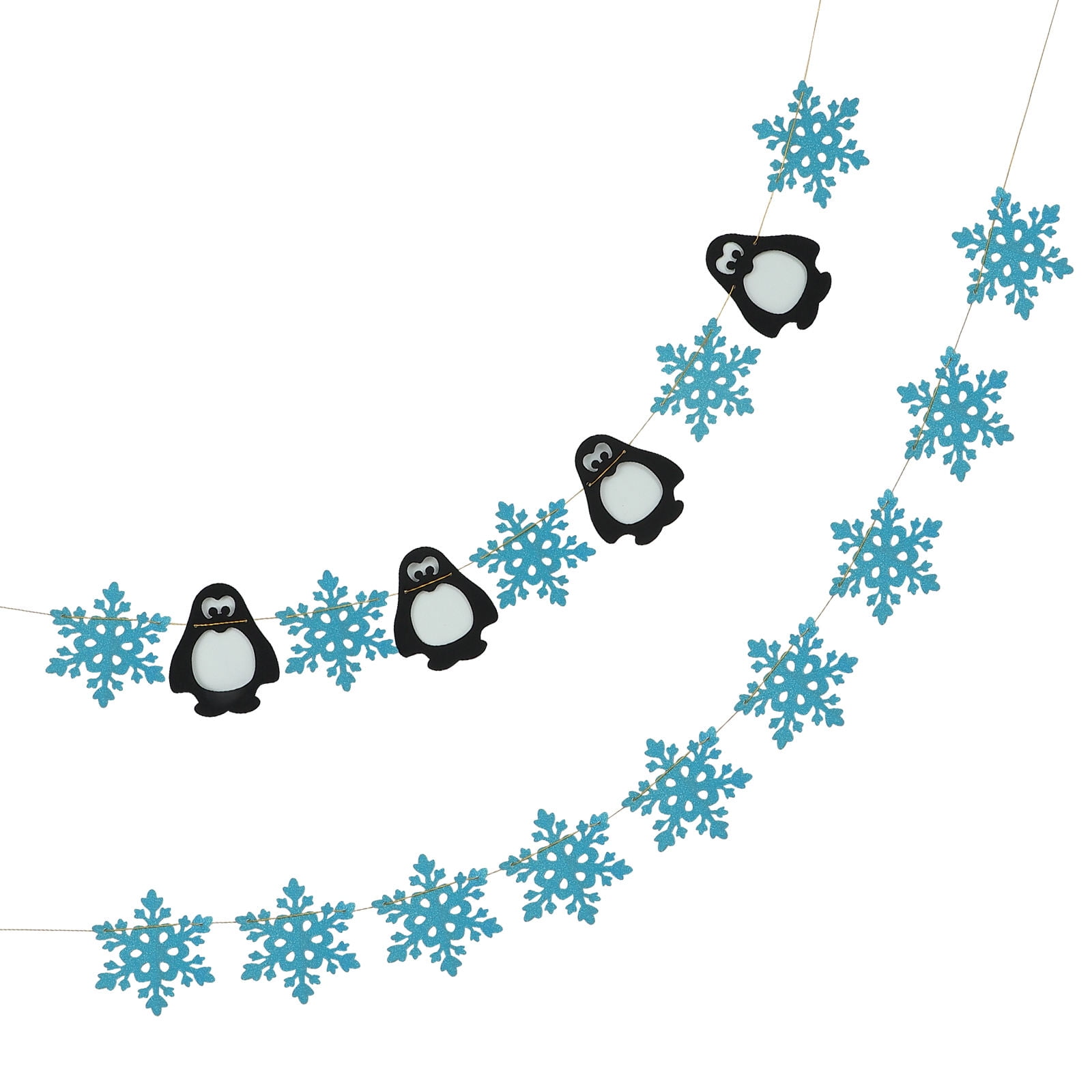 BRIGHTFUFU Snowflake Banners 300X14X0.1CM Assorted Color For Winter ...