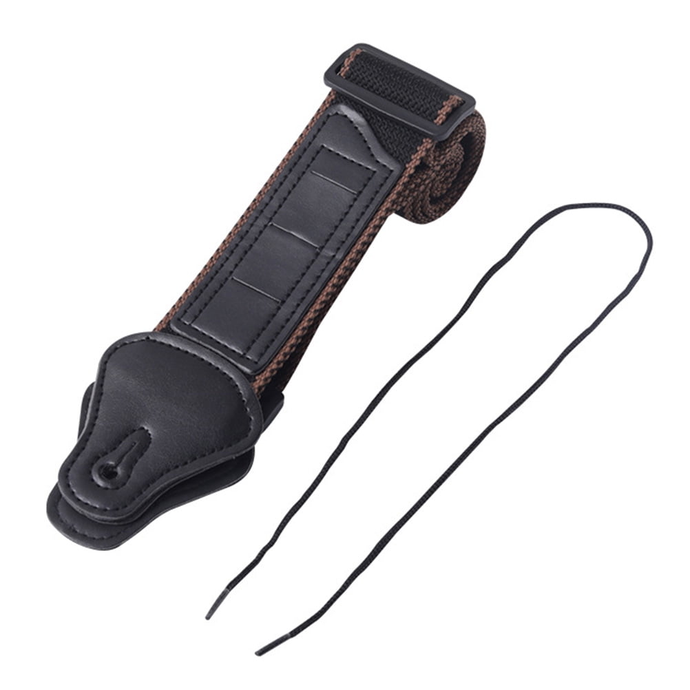 BRIGHTFUFU Folk Guitar Strap Black Cotton Adjustable Length for ...