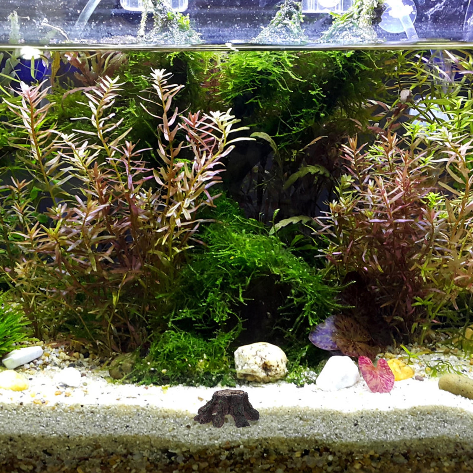 BRIGHTFUFU Tortoise Hide Resin Tree Root Shape Aquarium Decoration ...