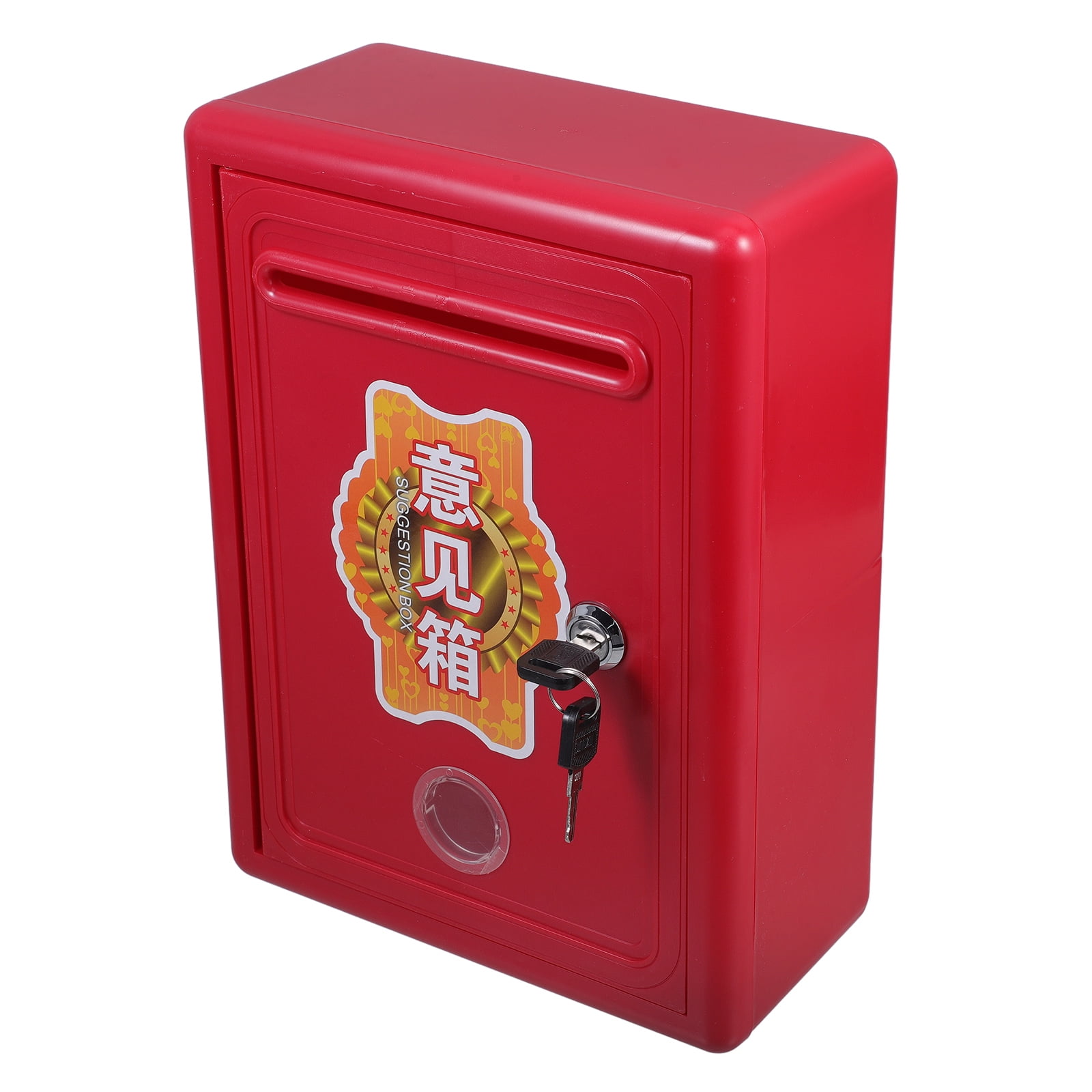 BRIGHTFUFU Red Plastic Wall Mounted Mailbox for Mail Protection ...