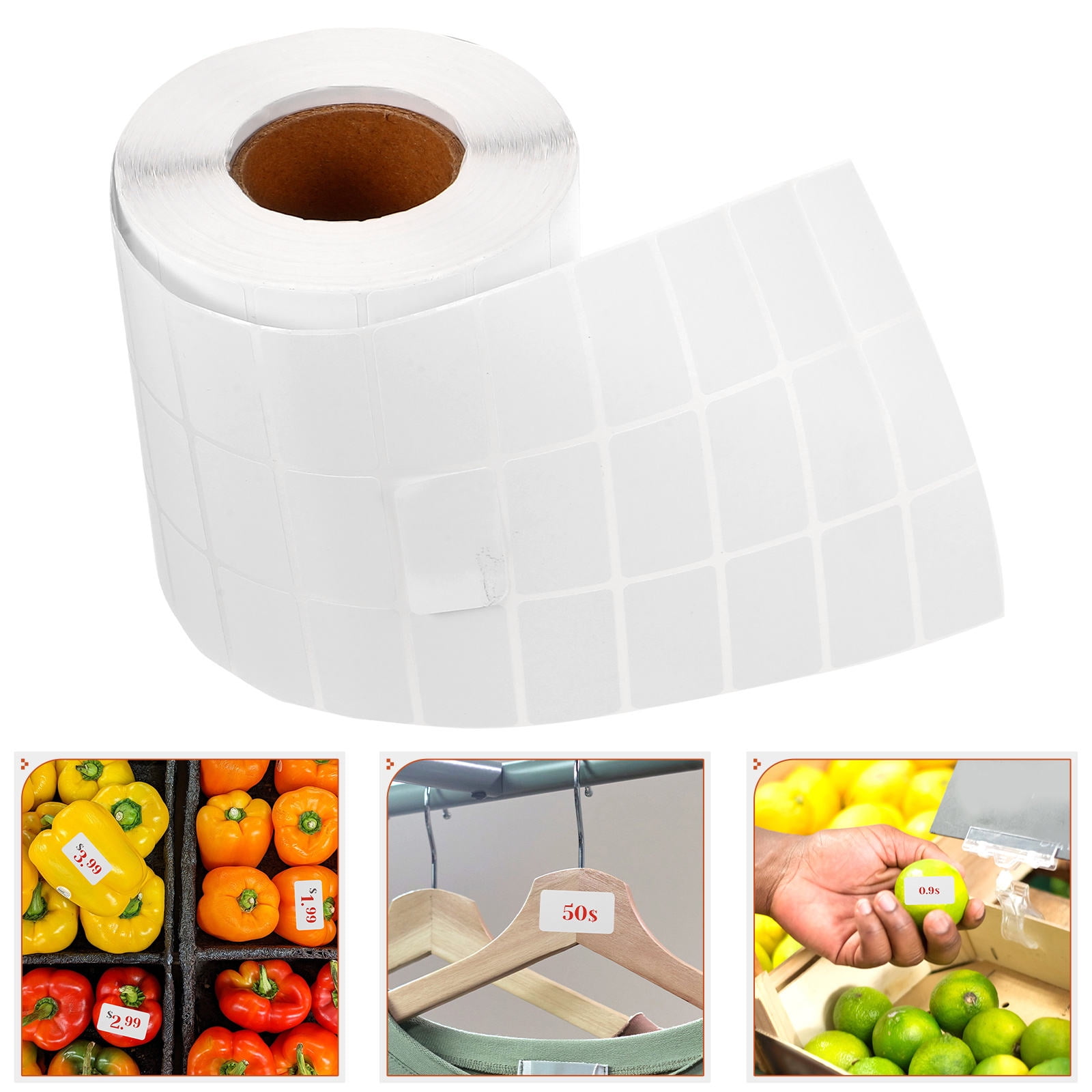 BRIGHTFUFU White Rectangular Pantry Labels for Containers 5000Pack ...