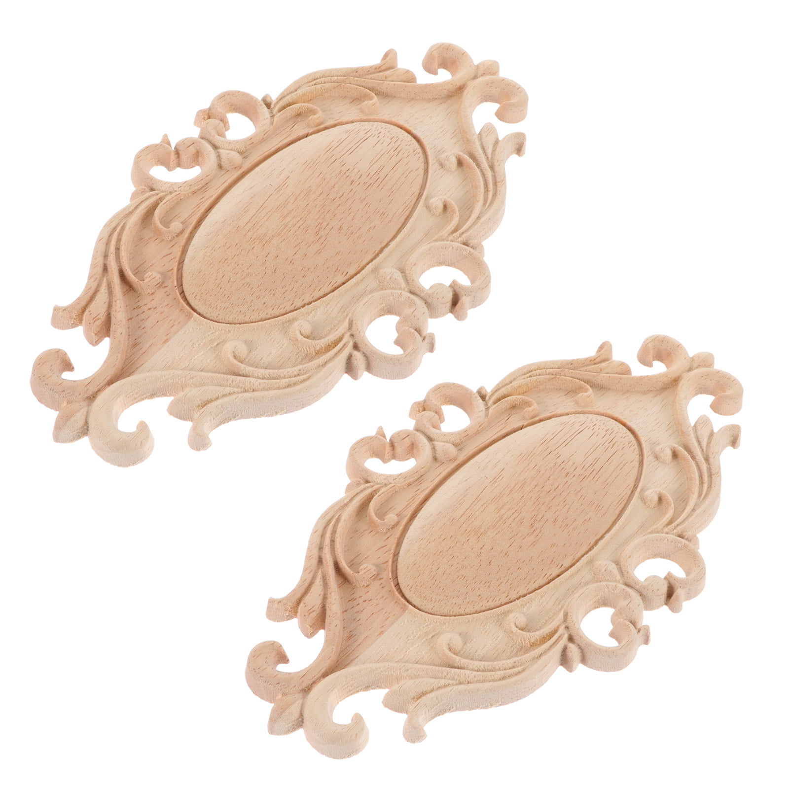 BRIGHTFUFU Wooden Applique 2Pack for Home Furniture in Beige Color with ...