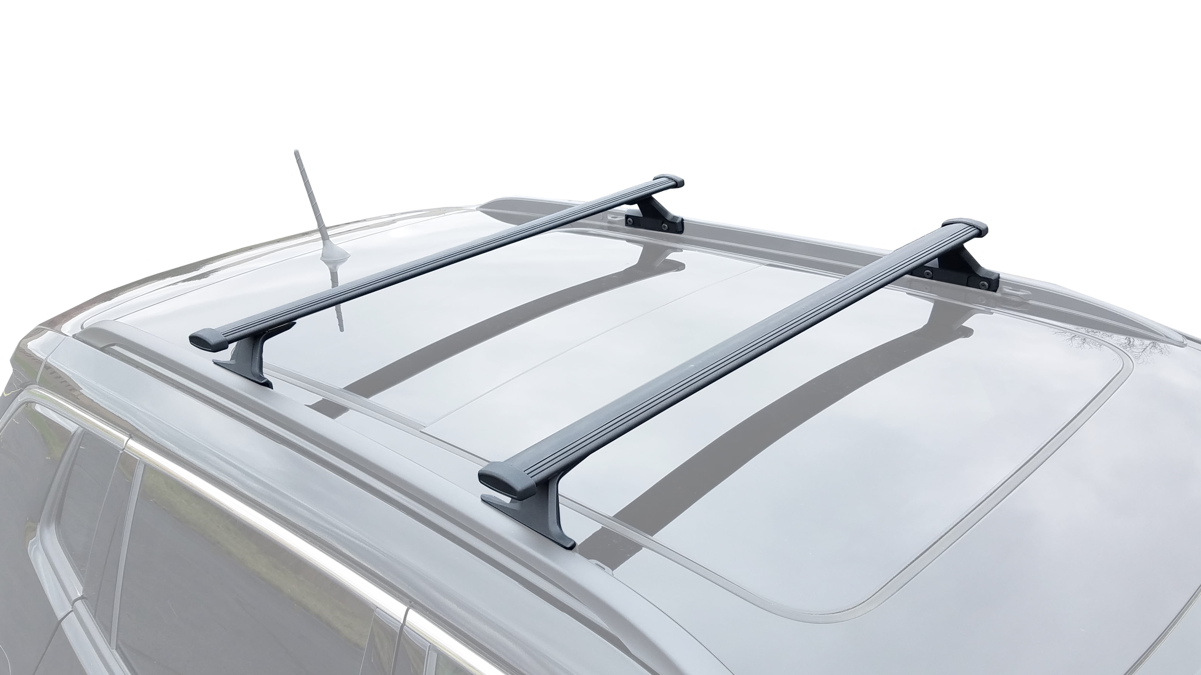 BRIGHTLINES 2018-2024 Jeep Compass Roof Rack Crossbars, Black Aluminum ...