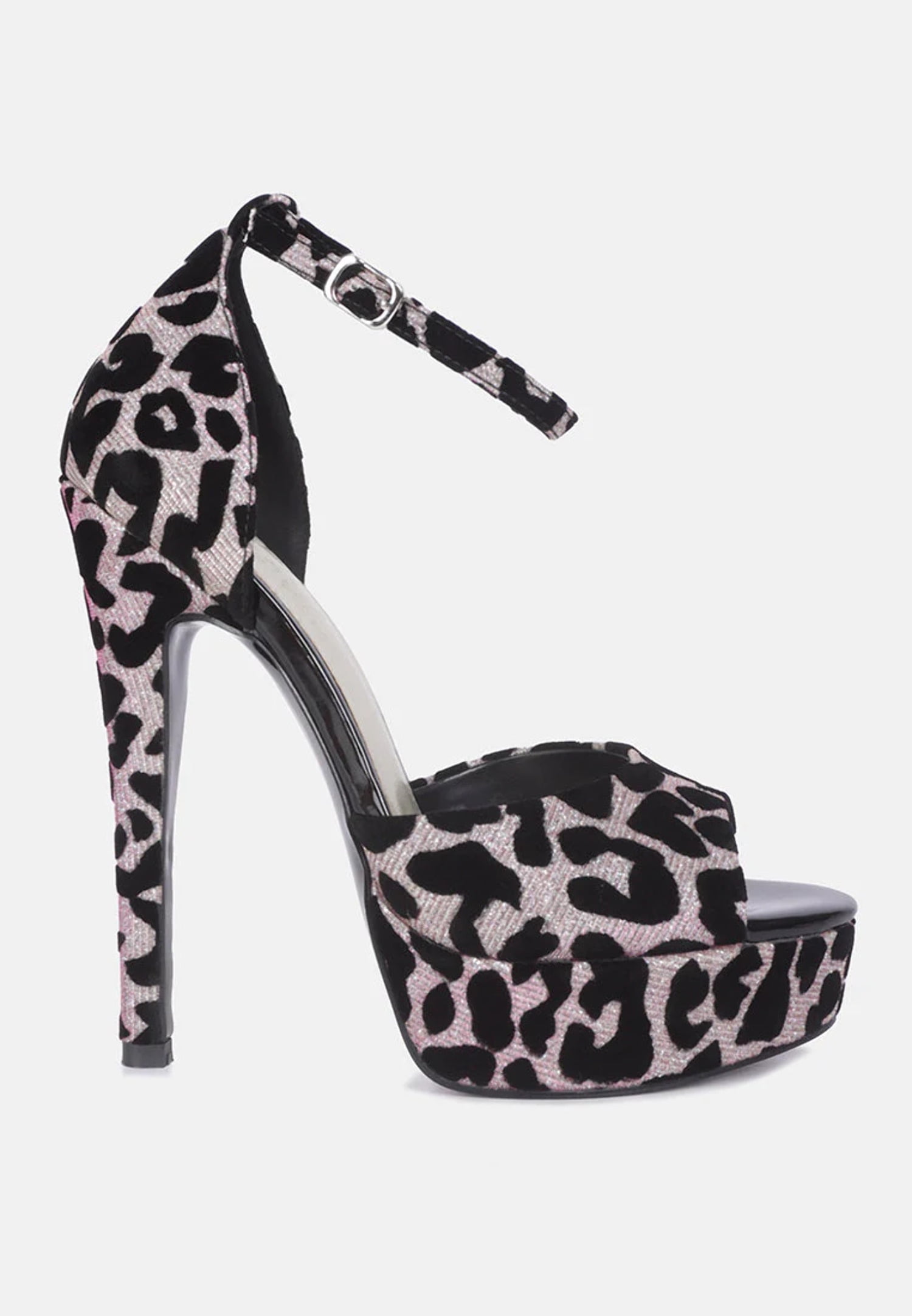 BRIGITTE Leopard Print Peep toe Stiletto Sandal - Walmart.com