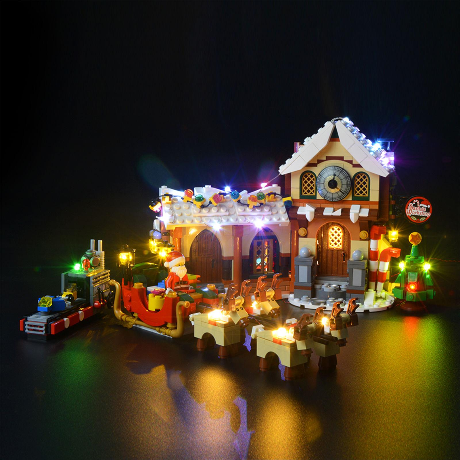 BRIKSMAX Santa's Workshop LED Lighting Kit, Light Set Compatible with ...