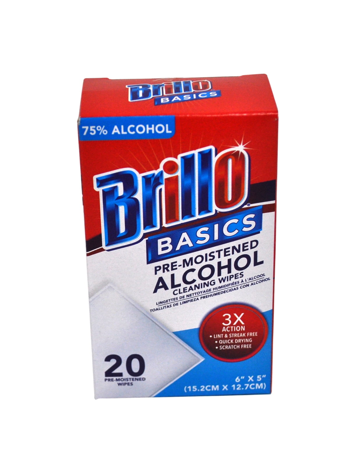 BRILLO Basics Pre-Moistened Alcohol Wipes - Walmart.com