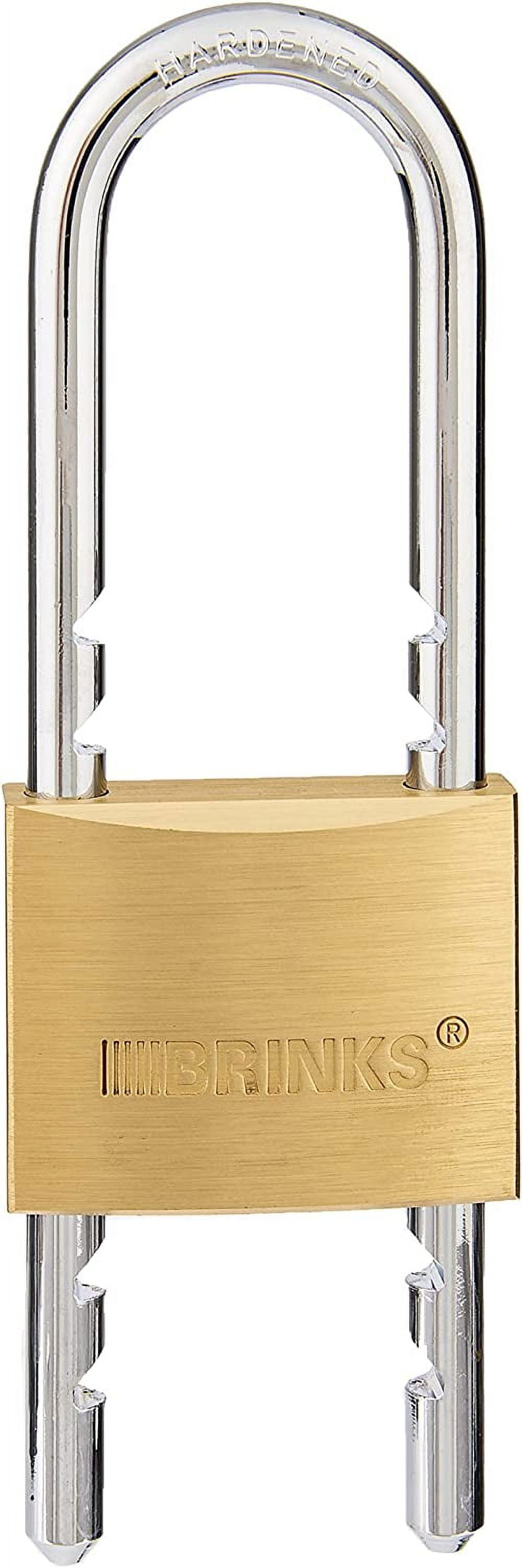 BRINKS - 50mm Solid Brass Keyed Padlock with Adjustable Shackle ...