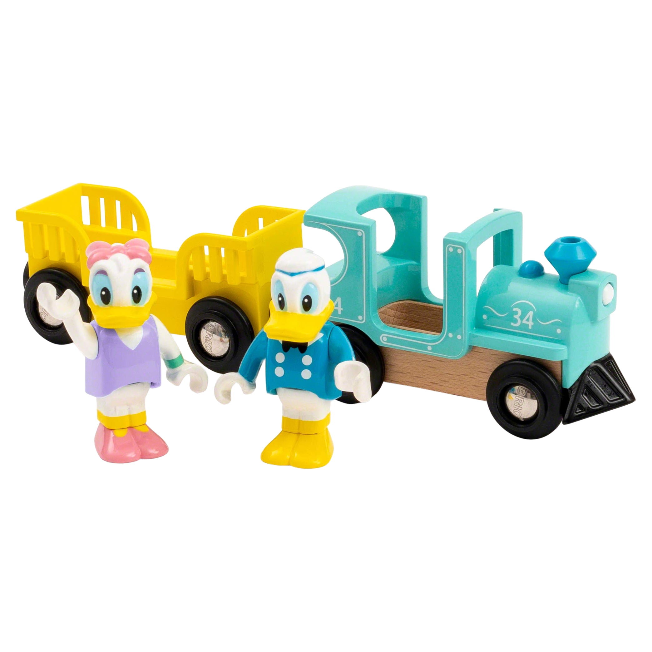Brio, Disney Donald and Daisy Duck Wooden Train Set, Kids Railway Toy ...