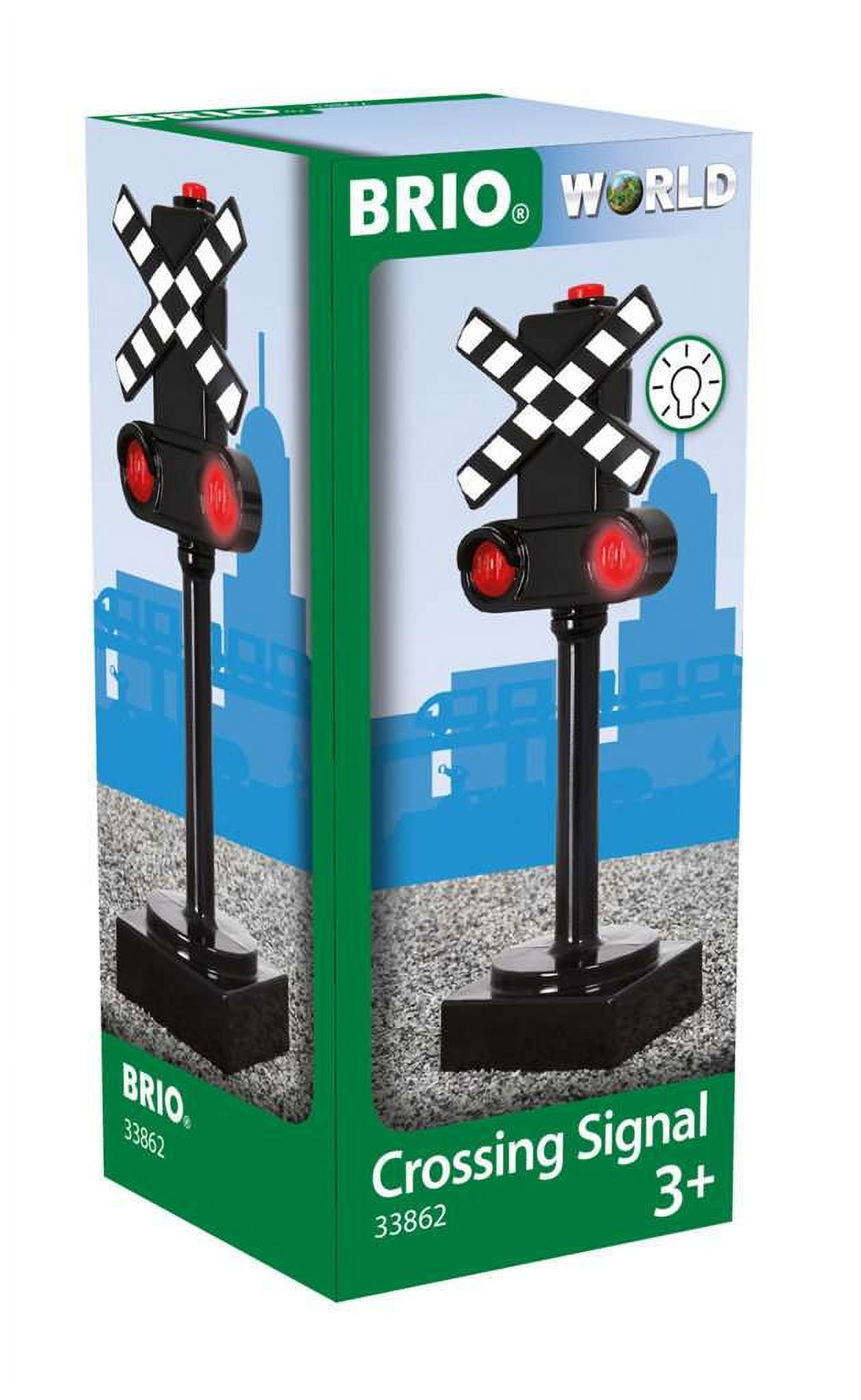 Brio Crossing Signal Railway Accessory, Train Safety Toy, Light-Up ...
