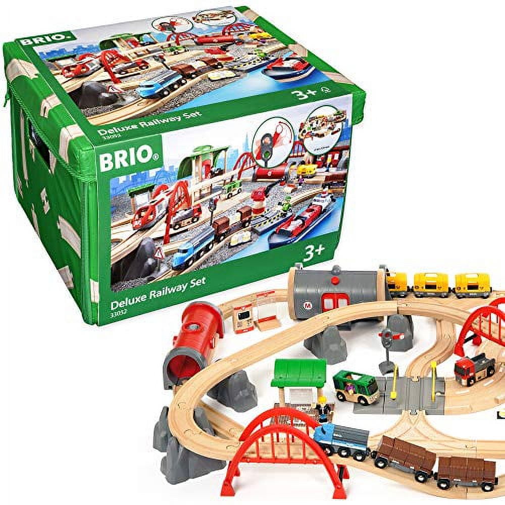 BRIO Deluxe Railway Set for Kids with Classic Bridges and Battery ...