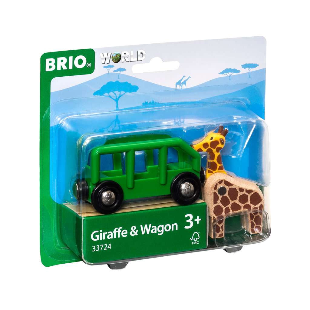 Brio Giraffe and Wagon Railway Accessory, Zoo Toy, 8.6 x 5 x 6.7cm ...