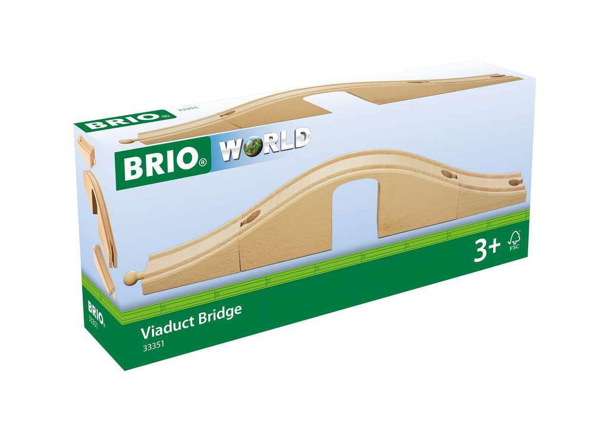 Brio Viaduct Bridge Railway Accessory, Wooden Tracks Toy with Ascending ...