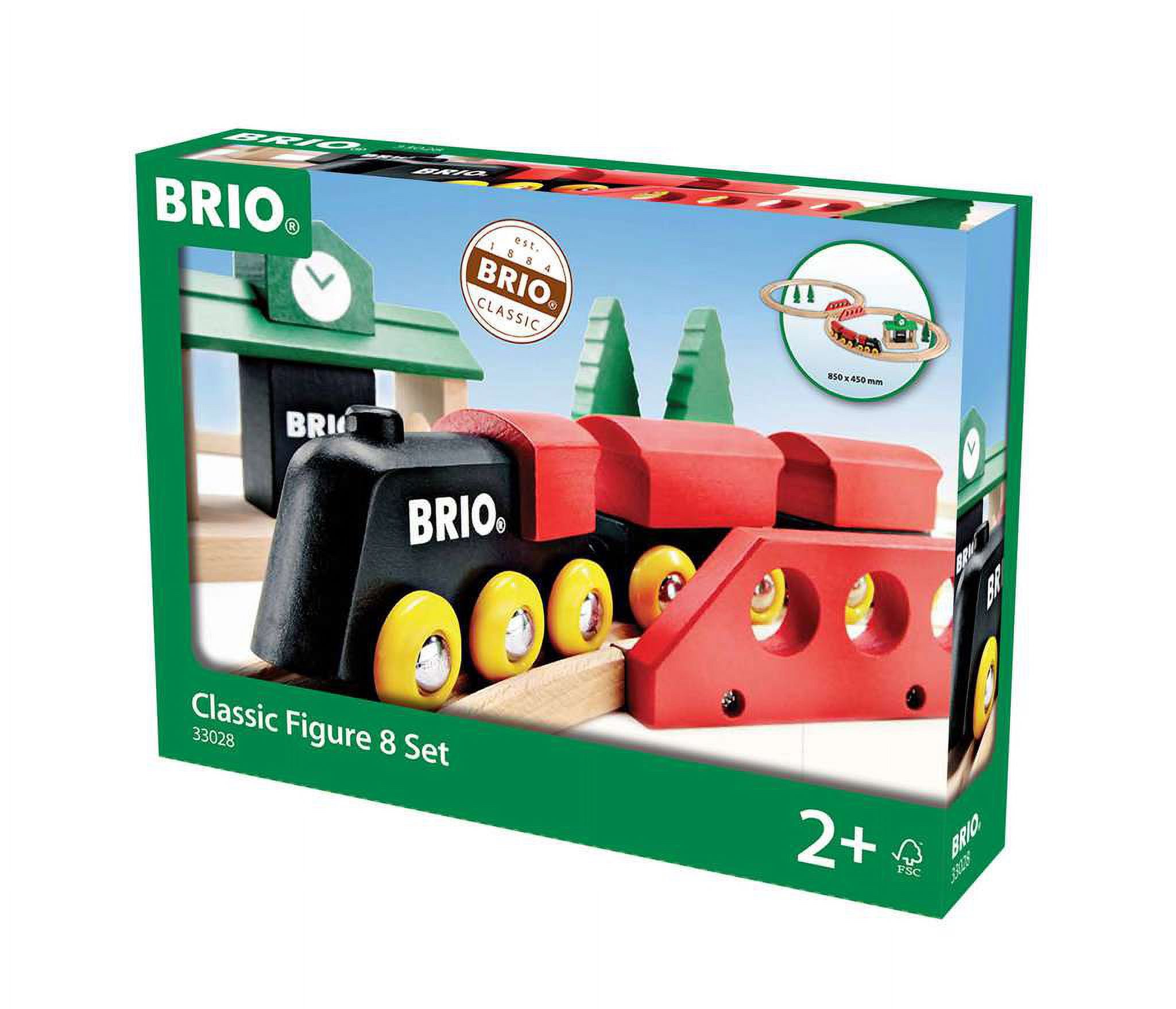 BRIO World Classic Figure 8 Set 22 Piece Wood Toy Train Set with ...