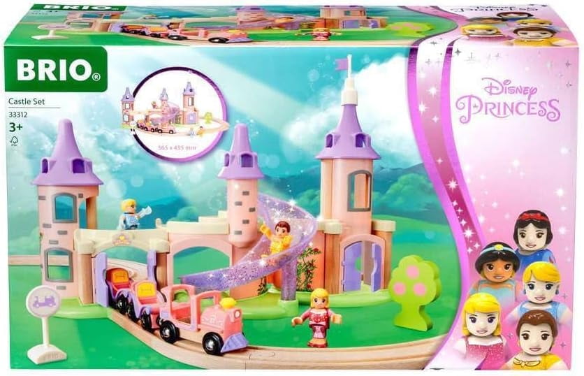 BRIO World Disney Princess Castle Set FSC-Certified Wood Train Set ...