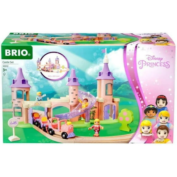 BRIO World Disney Princess Castle Set FSC-Certified Wood Train Set ...