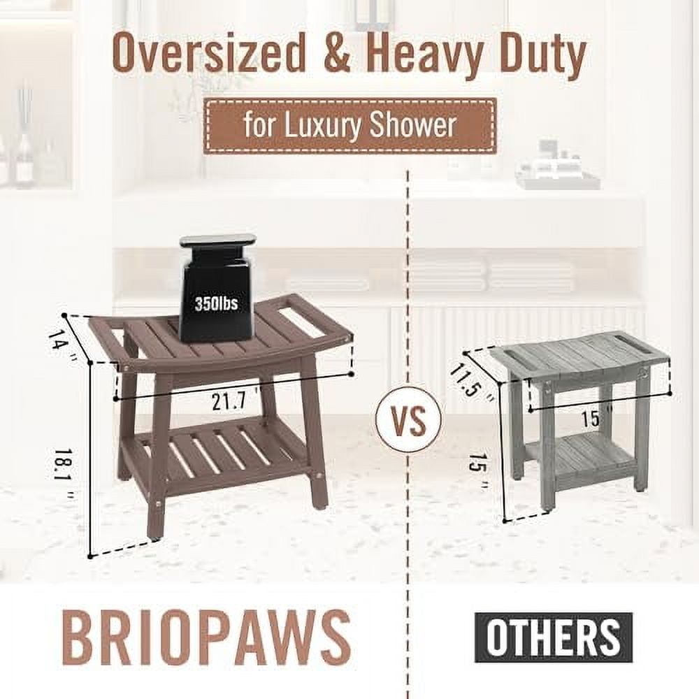BRIOPAWS Shower--Seat-Waterproof | Shower Stool-for-Inside-Shower ...