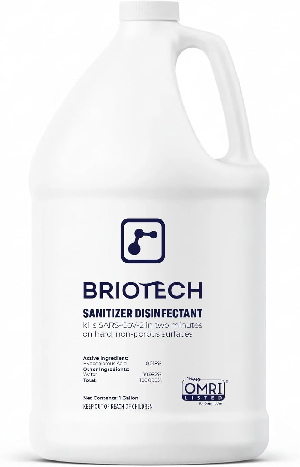 BRIOTECH Sanitizer Disinfectant Hypochlorous, Kill 99.99% of Viruses ...
