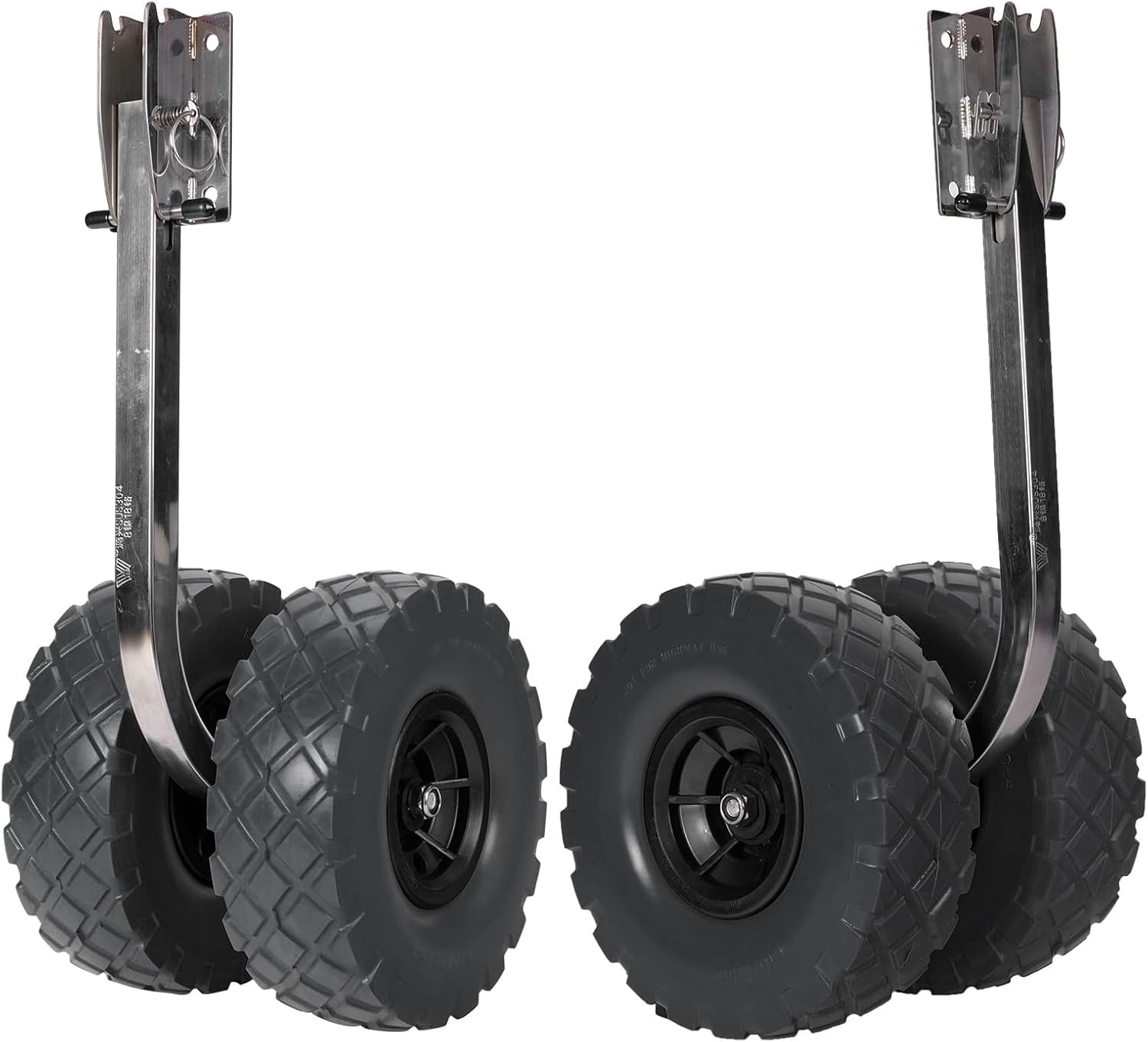 BRIS Inflatable Boat Launching Wheels Stainess Steel Bracket transom ...