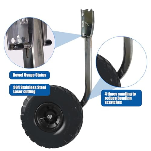 BRIS Stainless Steel Boat Transom Launching Wheel for Inflatable Boat ...
