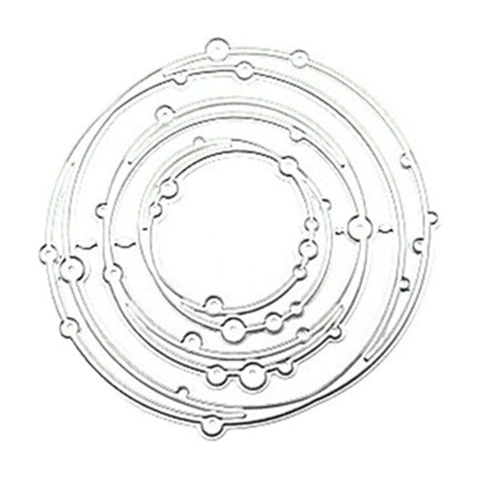 BRISEZZS 3D Spotty Line Circle Metal Stencil Mold Cutting Dies ...