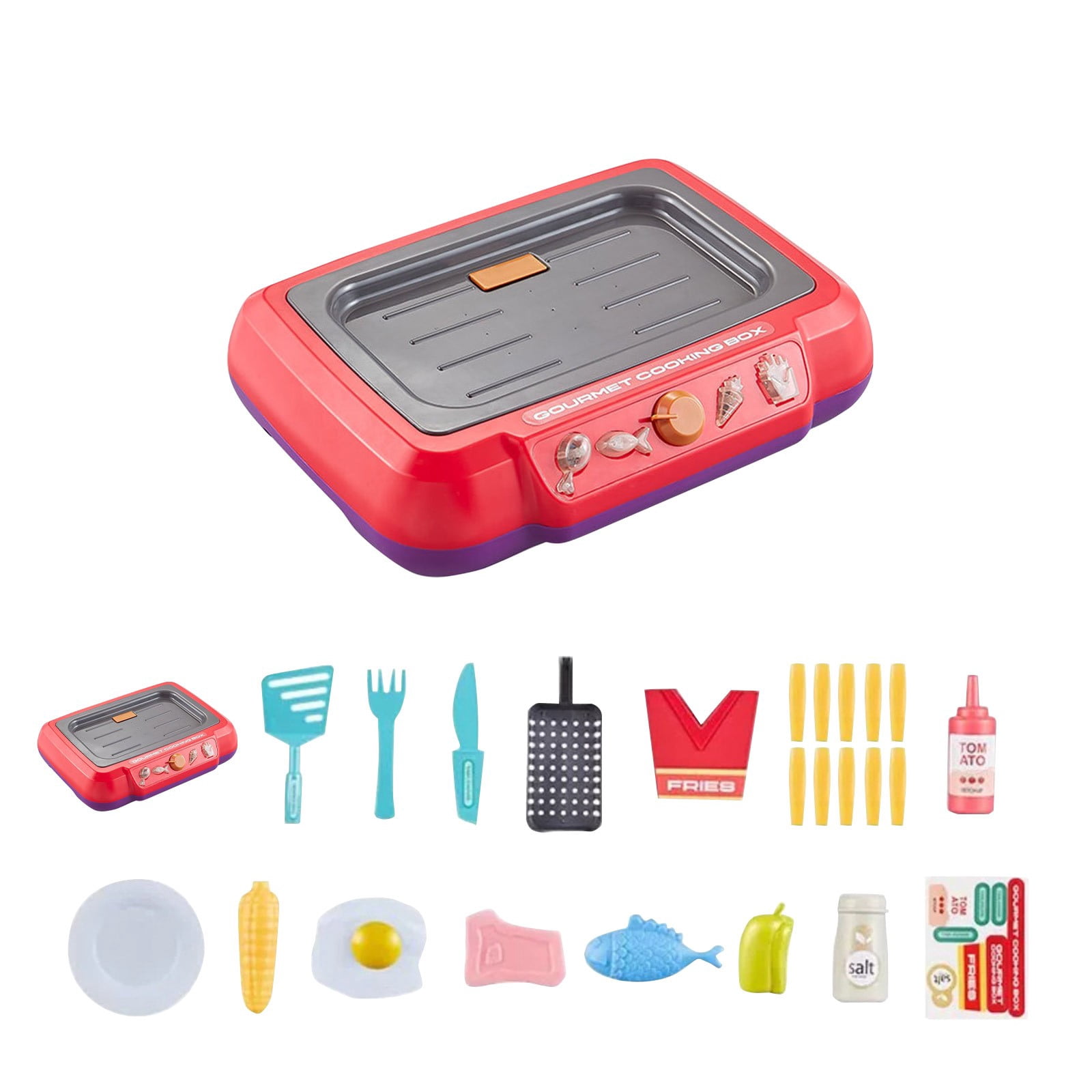 BRISEZZS Children's Play House Small Kitchen Color Changing Food ...