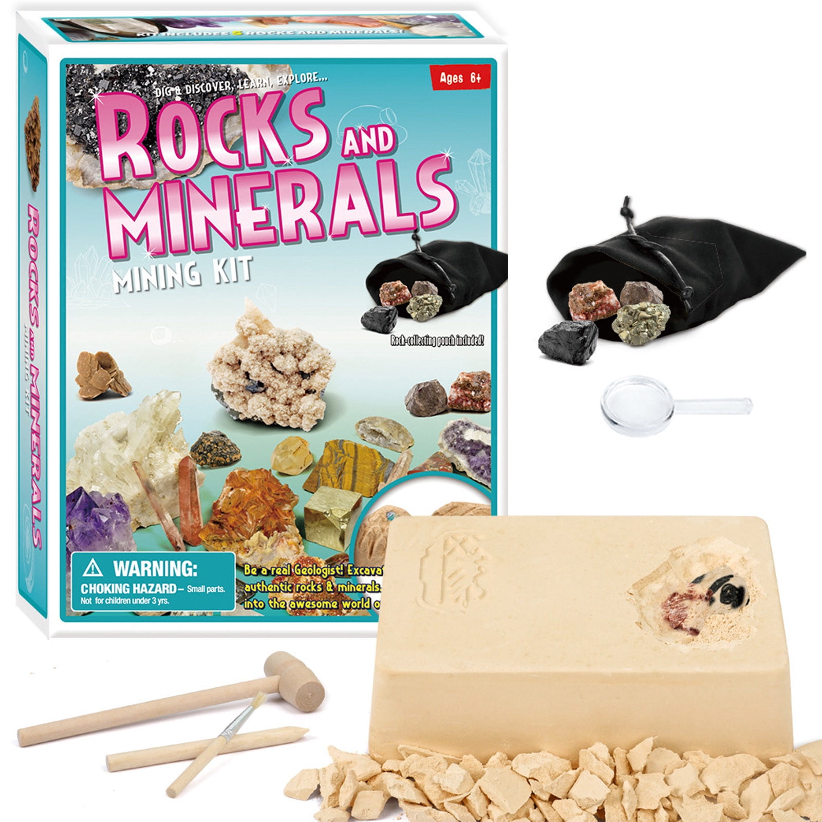 BRISEZZS Creative Mining Crystal Pirate Treasure Ge Ms Archaeological ...