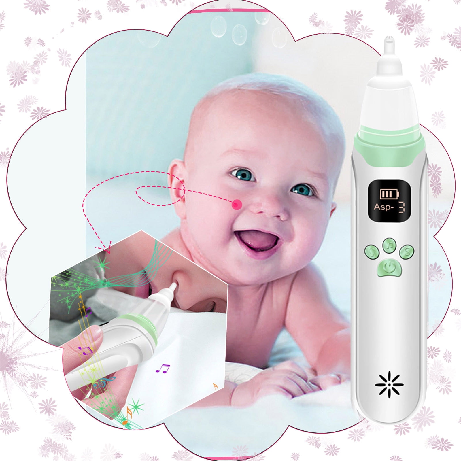 BRISEZZS Markdown Electric Nasal Aspirator, Clean and Soften The Nose ...