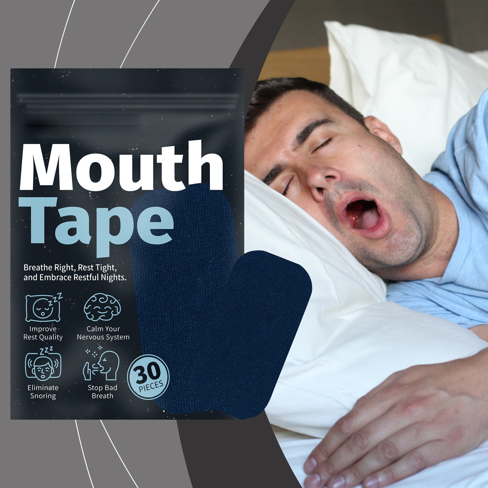 BRISEZZS Markdown Snoring Prevention Patch, Peaceful and Comfortable ...