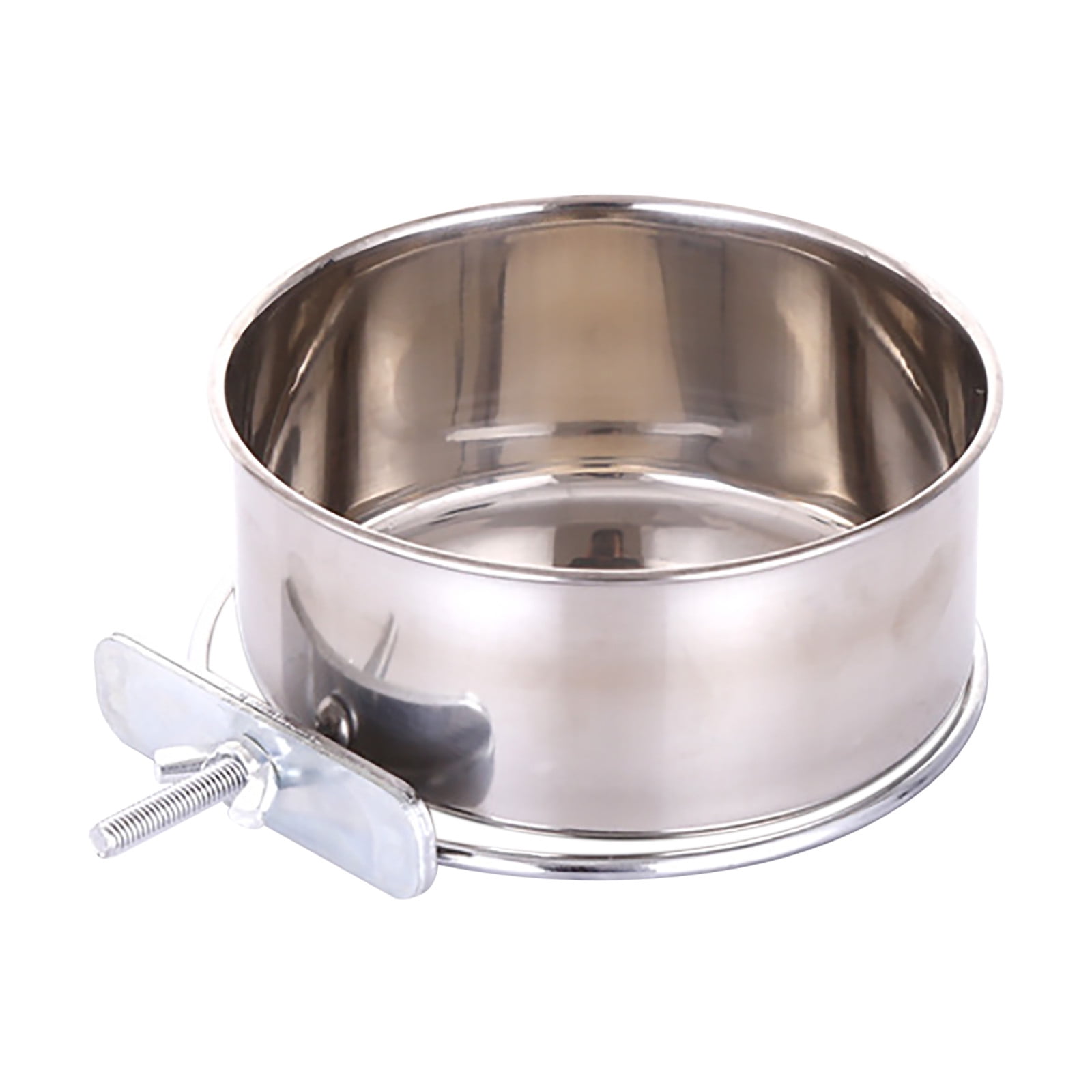 BRISEZZS Ordinary stainless steel dog bowl dog cage hanging fixed dog ...