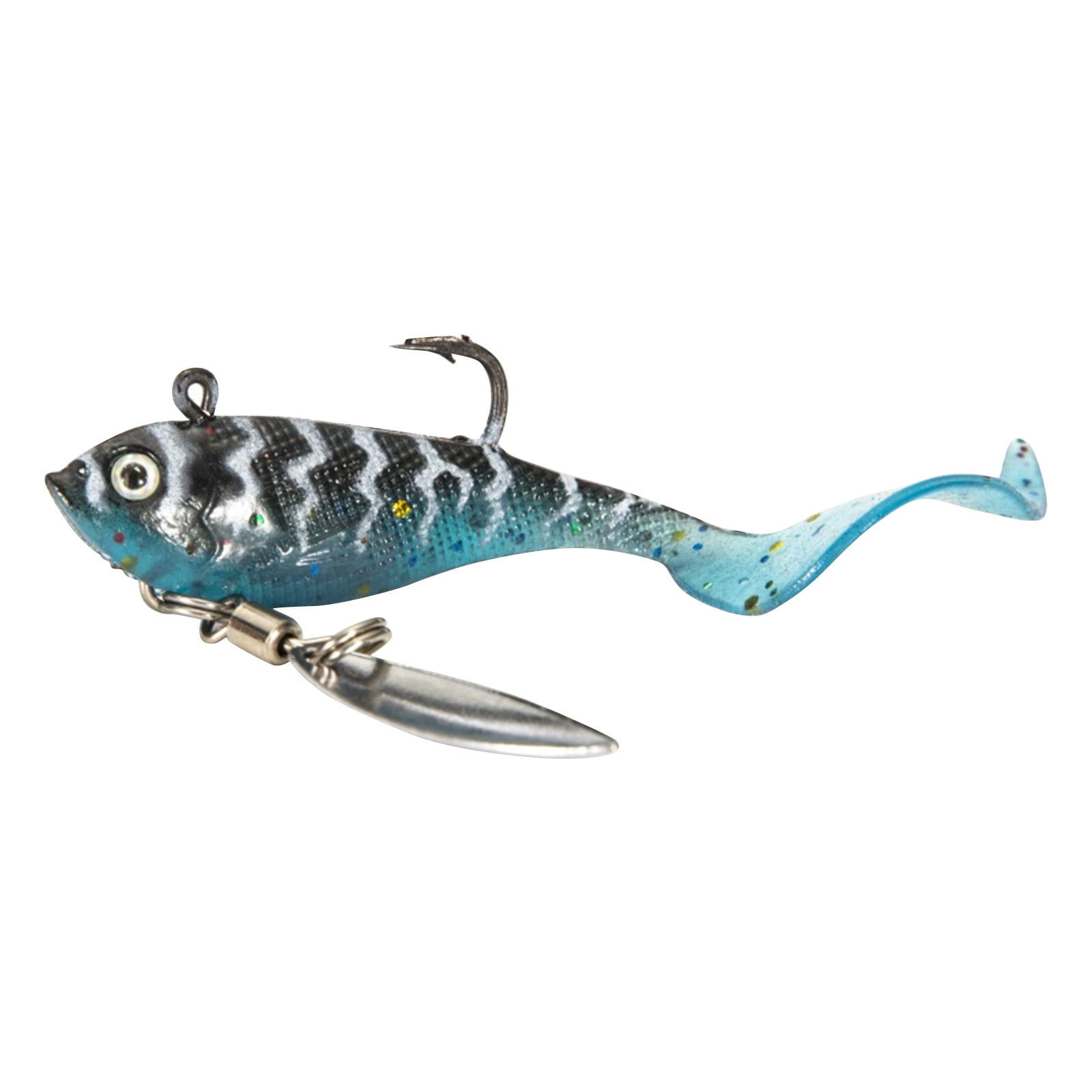 BRISEZZS Soft Fake Fish With Spinning Spoon Fish Fake Fish Herring ...