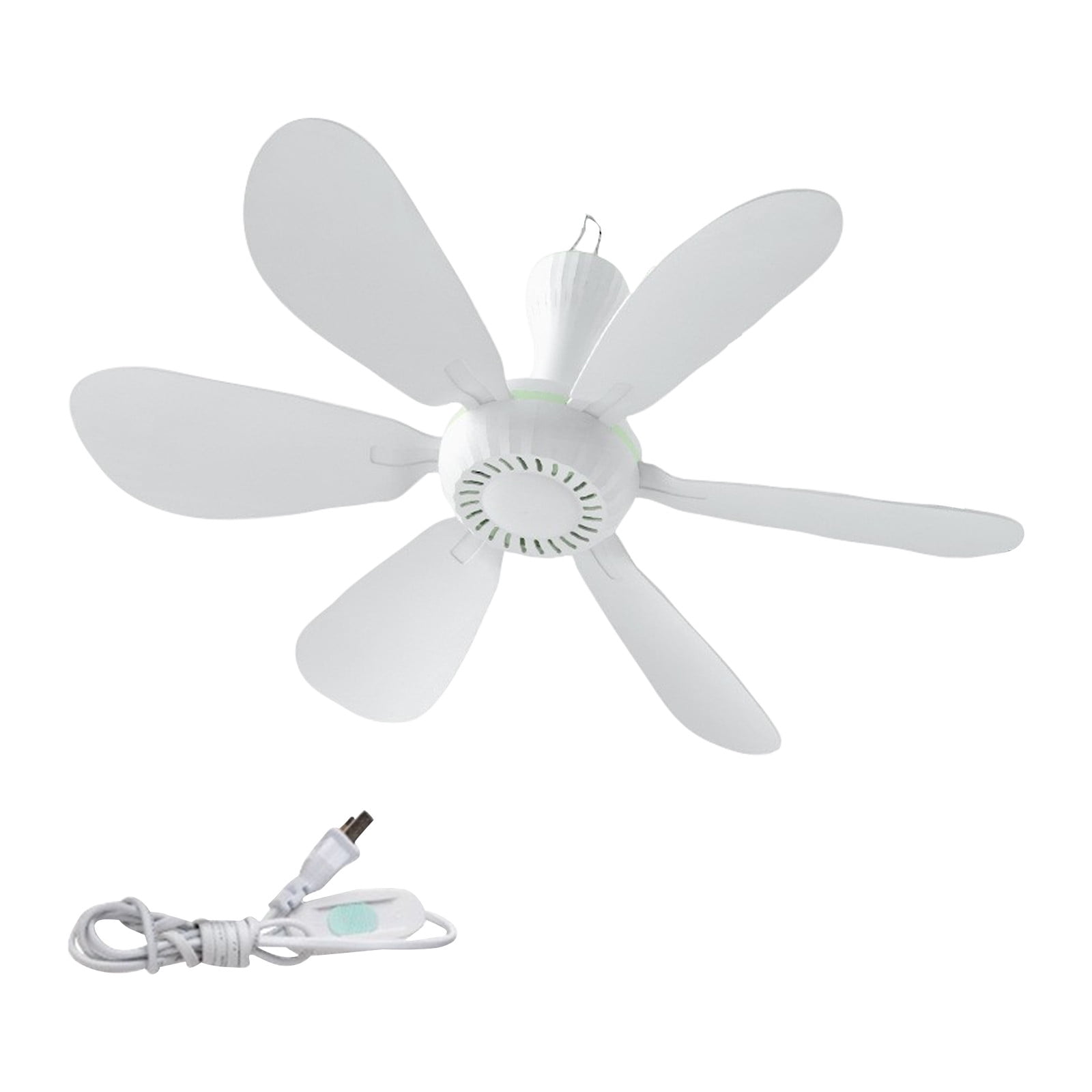 BRISEZZS USB Operated Ceiling Fan, 17in Small Portable Ceiling Fan, USB ...