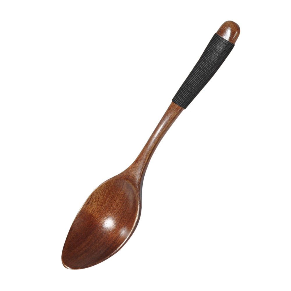BRISEZZS Wooden Spoon Fork Kitchen Cooking Utensil Tools Soup-Teaspoon ...