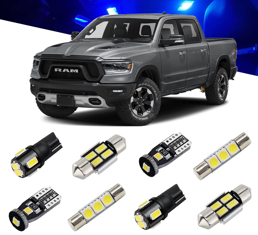 BRISHINE Blue Interior LED STF9 Lights Kit for 2019 2020 2021 Dodge Ram ...
