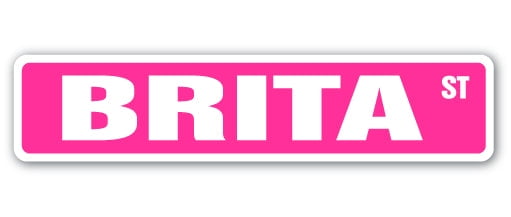 BRITA Street Sign Childrens Name Room Sign | Indoor/Outdoor | 30" Wide ...