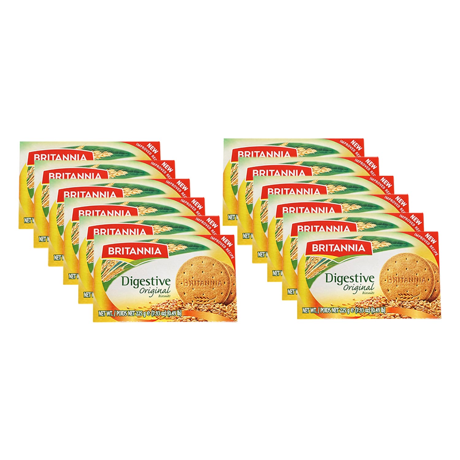 BRITANNIA Digestive Original Biscuits 7.93oz (225g) - Whole Wheat ...