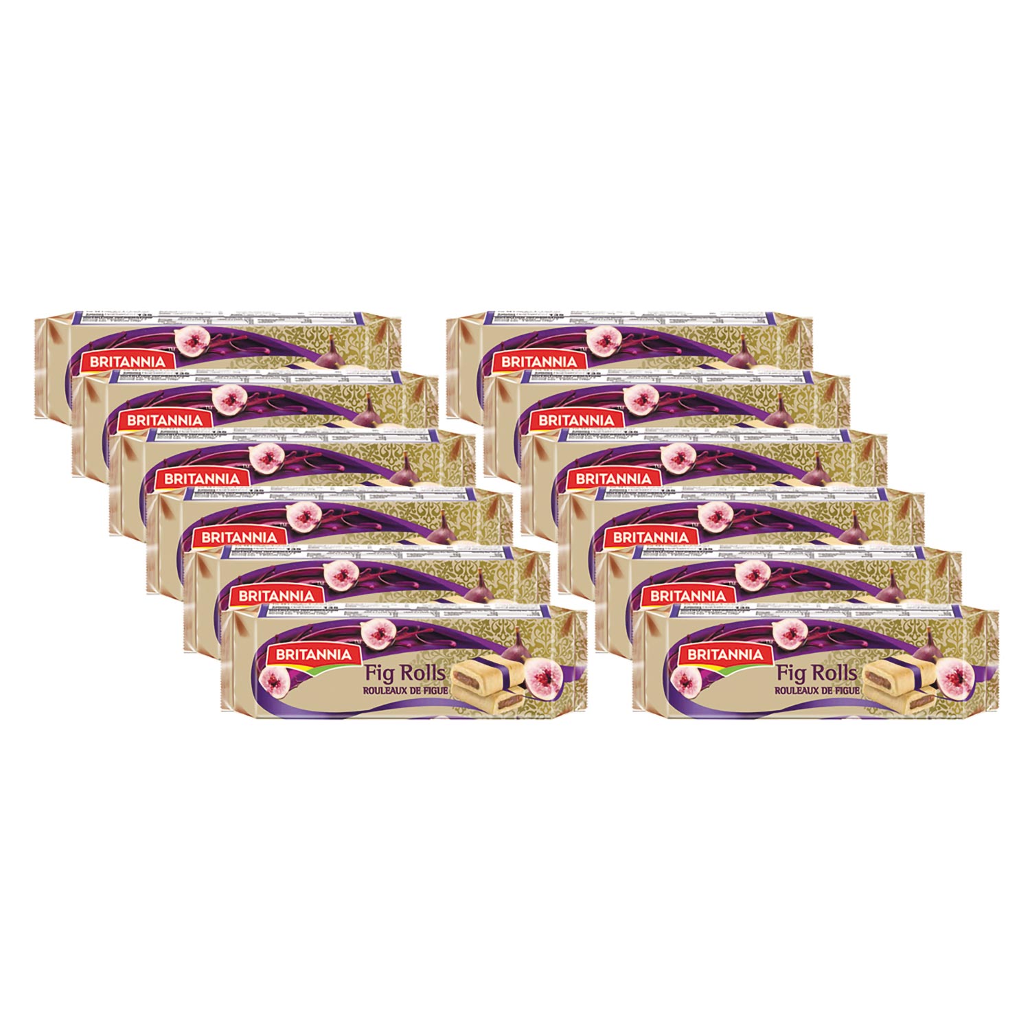 BRITANNIA Fig Rolls 3.17oz (90g) - Fig Filled Cookies - Fig Shortbread ...