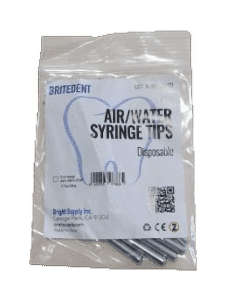 BRITEDENT 4 X 5 PCS. Disposable Air/Water Syringe Tips. (Metal) 20 Tips ...