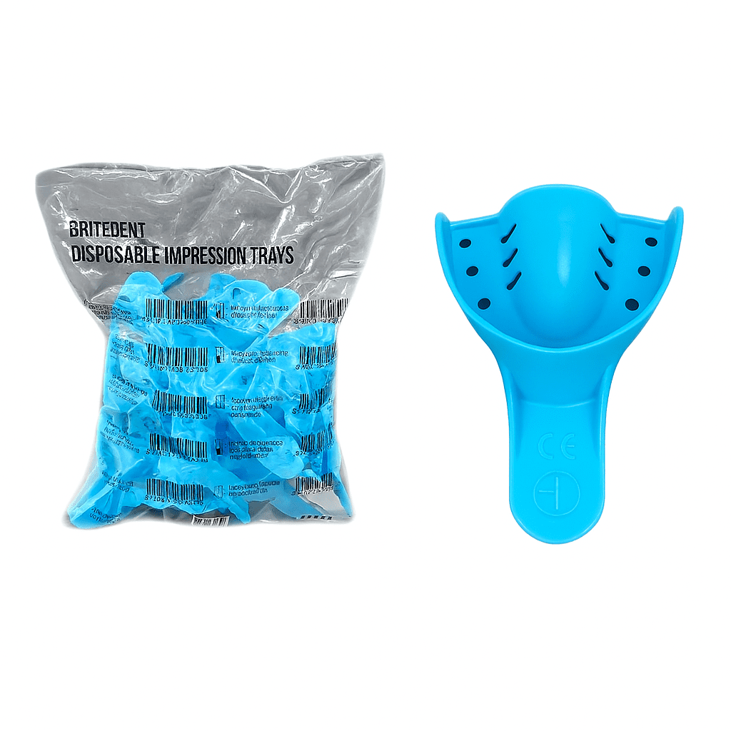 BRITEDENT Disposable Dental Impression Trays Medium Lower #4 – 12 Pack ...