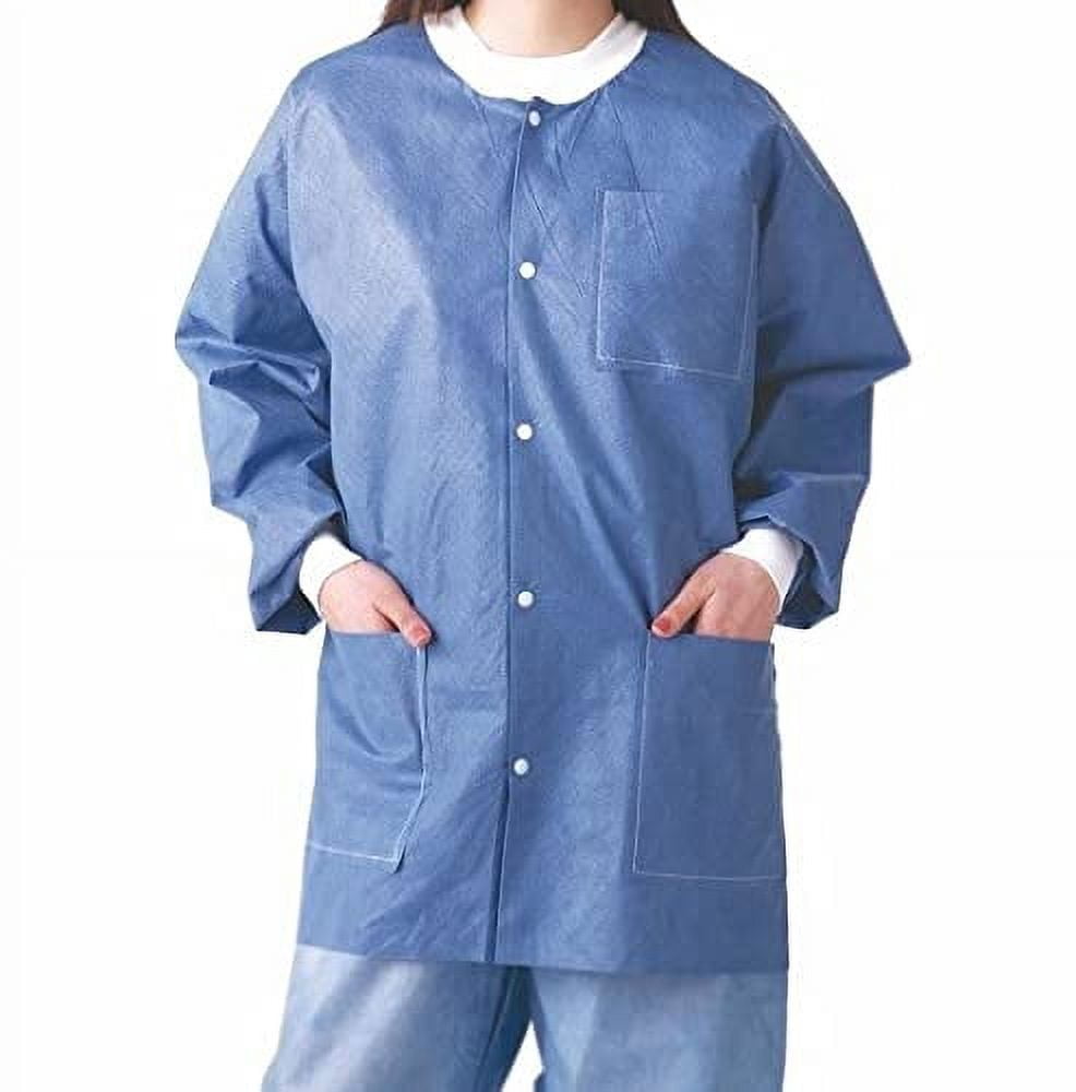 BRITEDENT Disposable Gowns Medium. Pack of 10 Blue Surgical Gowns. 45 ...