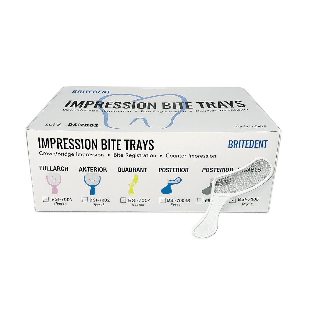BRITEDENT Sideless Posterior Dental Impression Bite Trays BSI-7005 – 50 ...