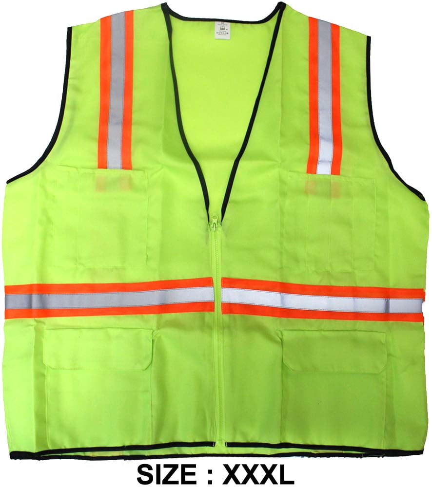 BRITEGUARD Bright Neon Green Safety Vest | Size - 3X Large | 100% ...