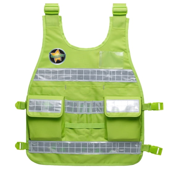 BRITEGUARD Multi-Functional Lime Green Mesh Safety Vest | Adjustable ...