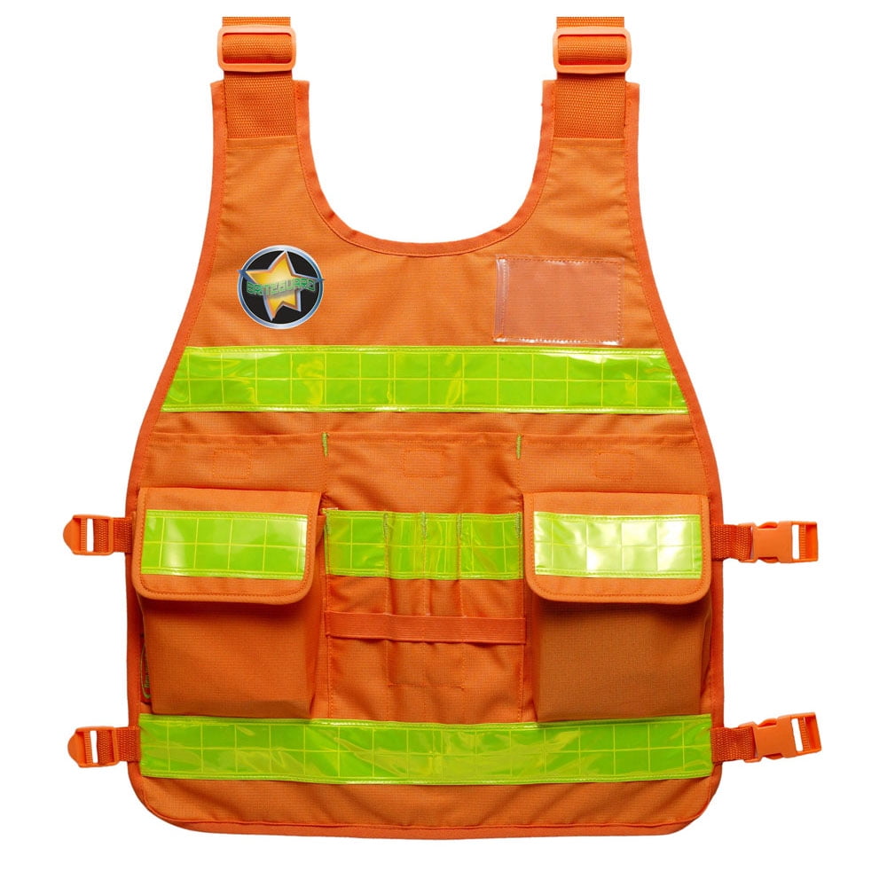 BRITEGUARD Orange Mesh Safety Vest | Adjustable Sizes S-4X Large | Neon ...