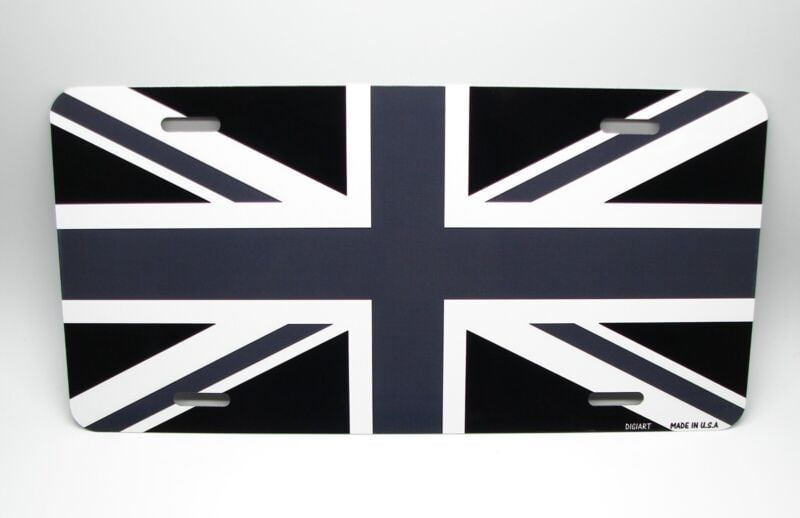 BRITISH FLAG METAL CAR LICENSE PLATE. UNION JACK BRITAIN FLAG CAR ...