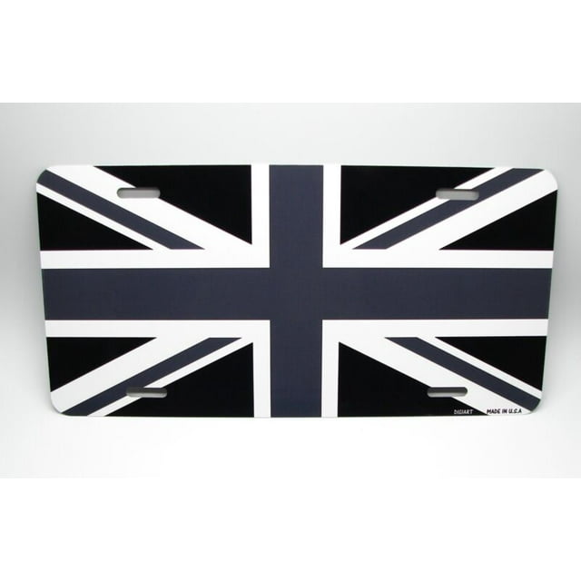 BRITISH FLAG METAL CAR LICENSE PLATE. UNION JACK BRITAIN FLAG CAR ...