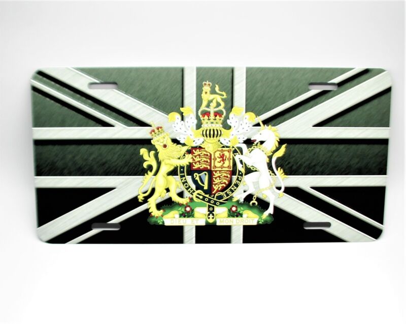 BRITISH FLAG METAL CAR LICENSE PLATE. UNION JACK, BRITAIN FLAG, ENGLISH ...