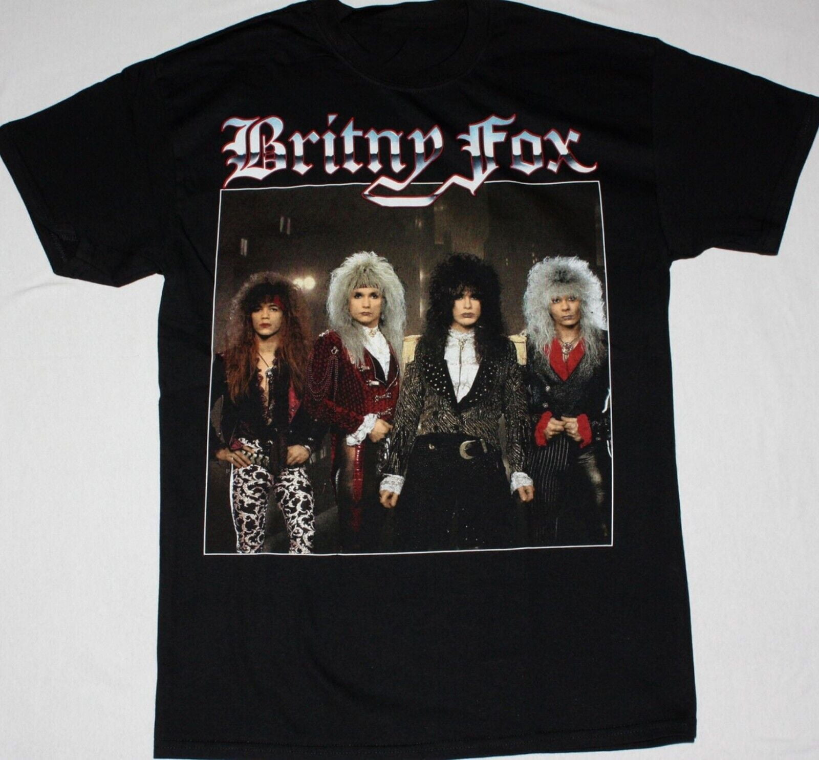 BRITNY FOX GLAM HARD ROCK CINDERELLA WAYSTED TANGIER BLACK T-SHIRT ...